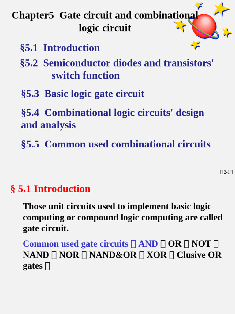 Electronics-Chapter5-Gate Circuit and Combinational Logic Circuit | PDF ...