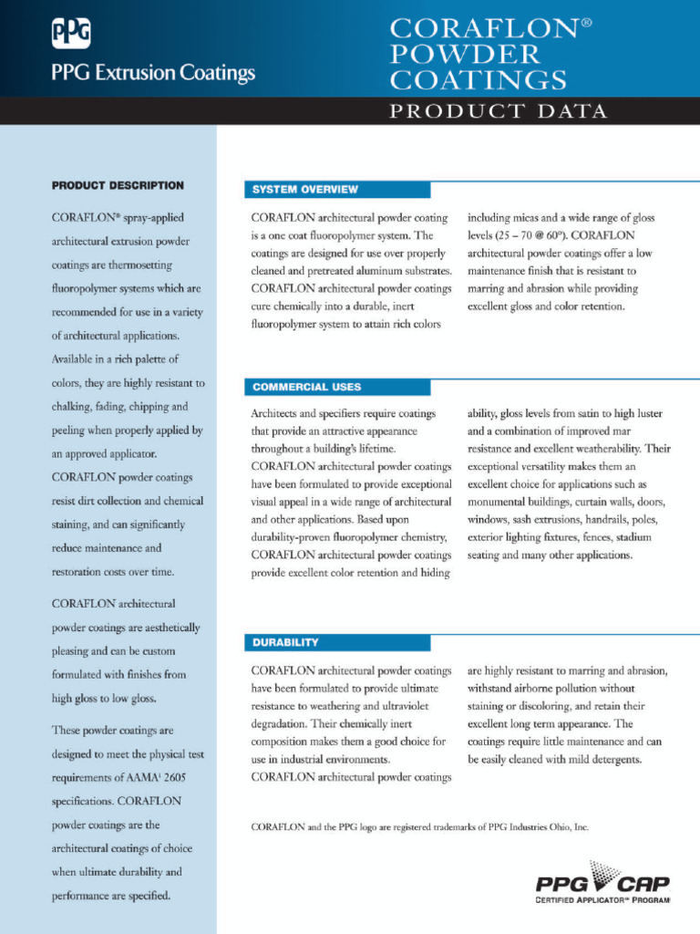 Ppg Aama 2605 Coraflon | PDF