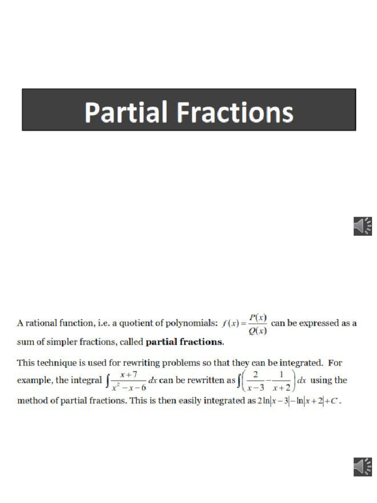 Partial Fractions | PDF