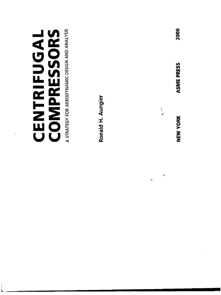 Centrifugal Compressor1 R.H.aungier | PDF