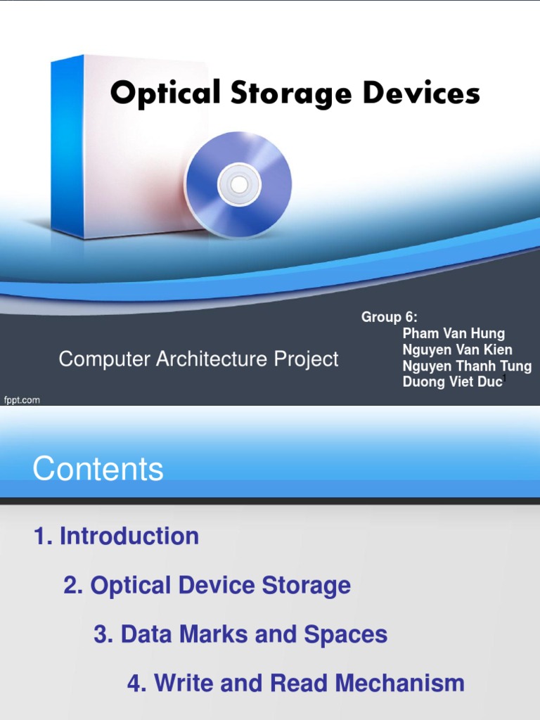 Optical Storage Devices Computer Architecture Project | PDF | Computer ...