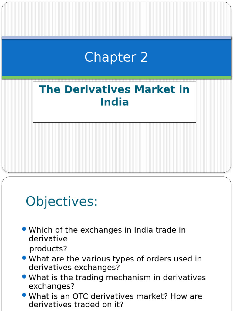 Overview of India's Derivatives Market | PDF | Derivative (Finance ...