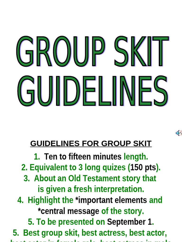 Group Skit Guidelines | PDF