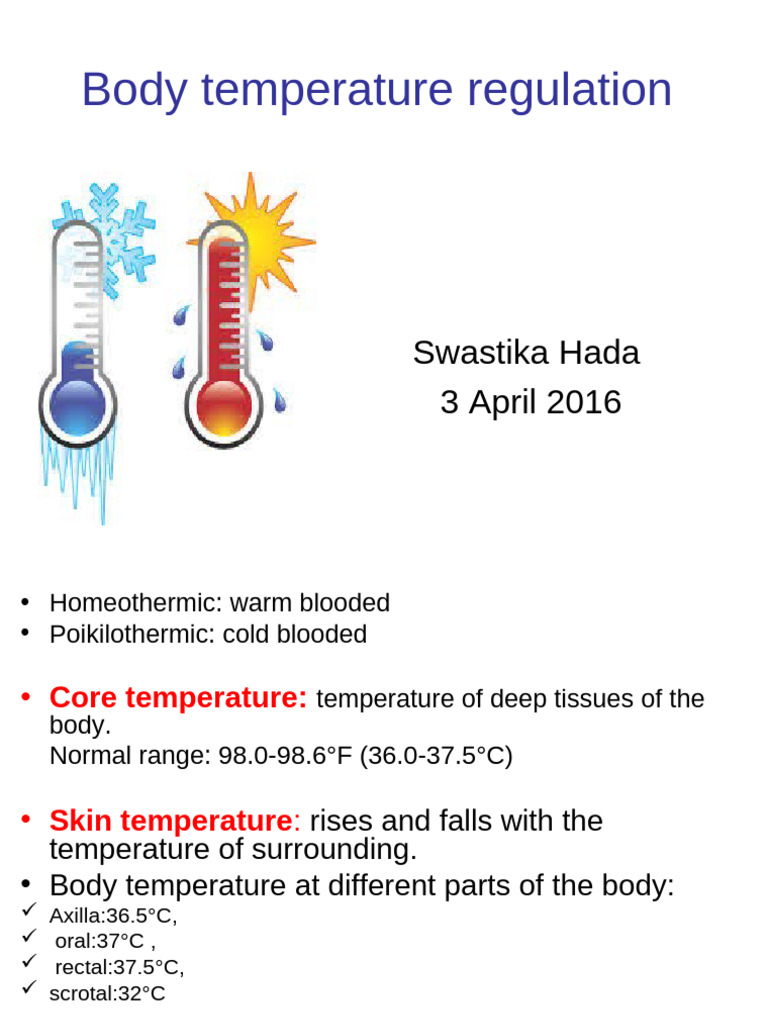 Body Temperature Regulation Explained | PDF | Thermoregulation | Fever