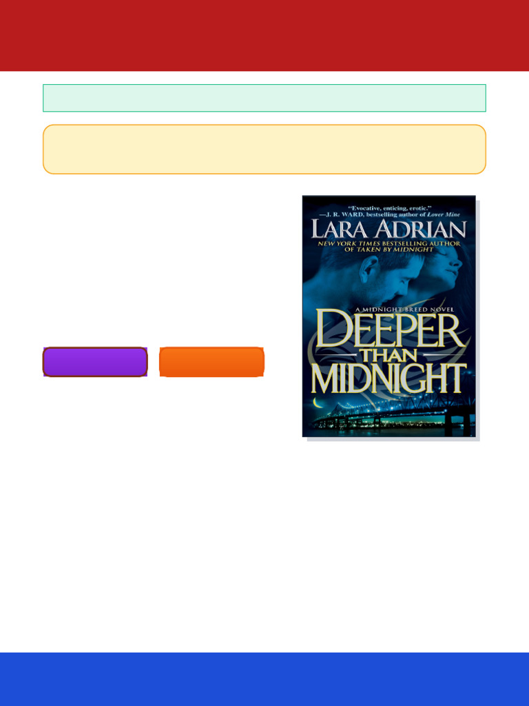 Deeper Than Midnight Midnight Breed 09 2nd Edition Lara Adrian Ebook ...