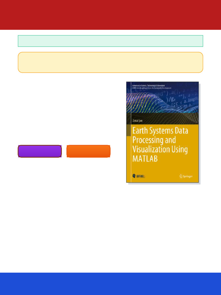Earth Systems Data Processing and Visualization Using MATLAB Zekâi Şen ...