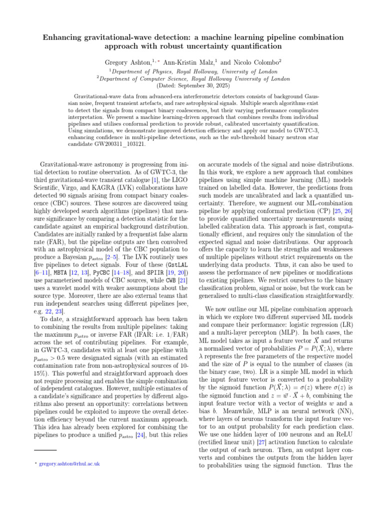 Enhancing Gravitational-Wave Detection: A Machine Learning Pipeline ...