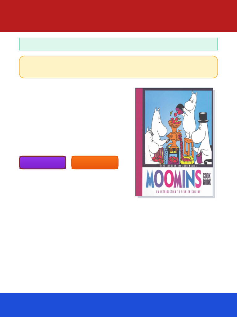 Moomins Cookbook An Introduction To Finnish Cuisine Sami Malila Ebook ...