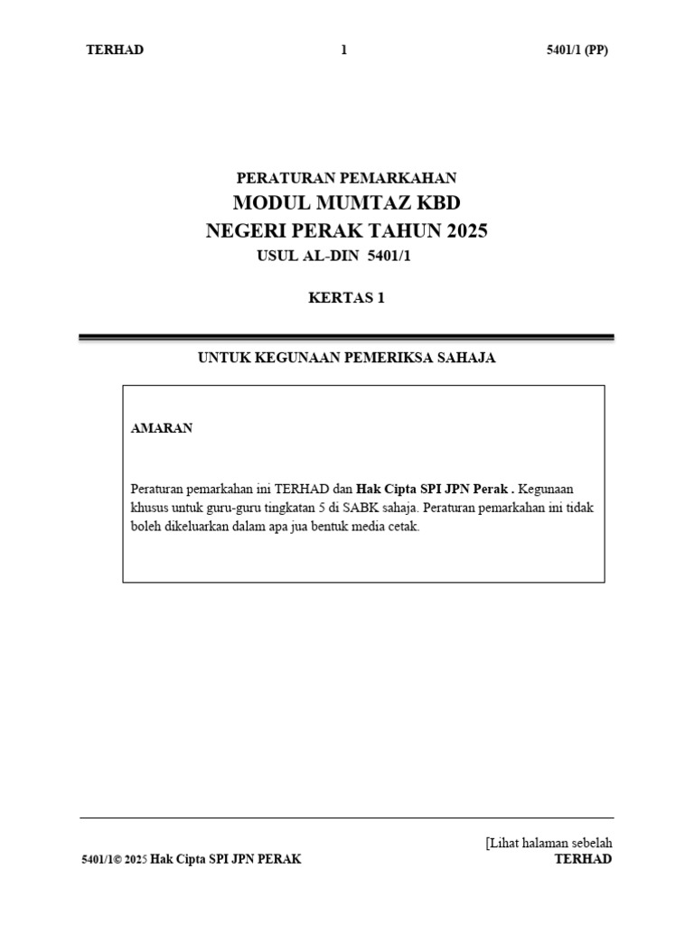 Perak Usul Al Din PP | PDF