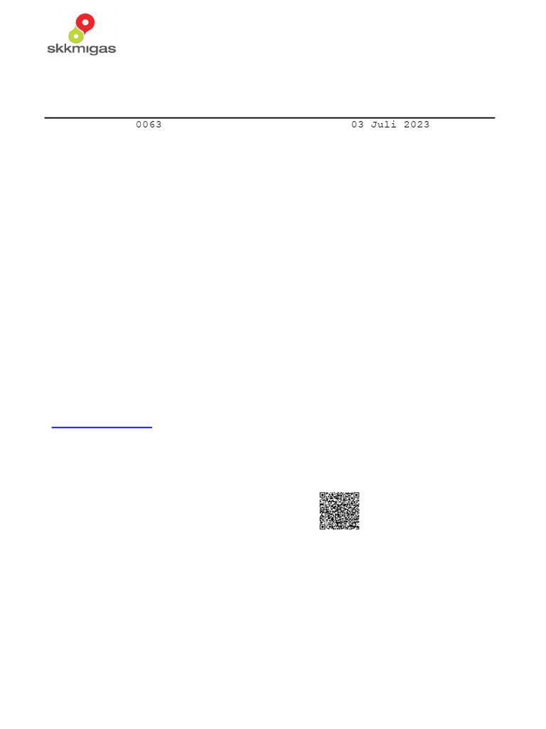 SRT-0063 Undangan Koordinasi Dan Sosialisasi Perubahan Struktur Organisasi SKK Migas Dan ...