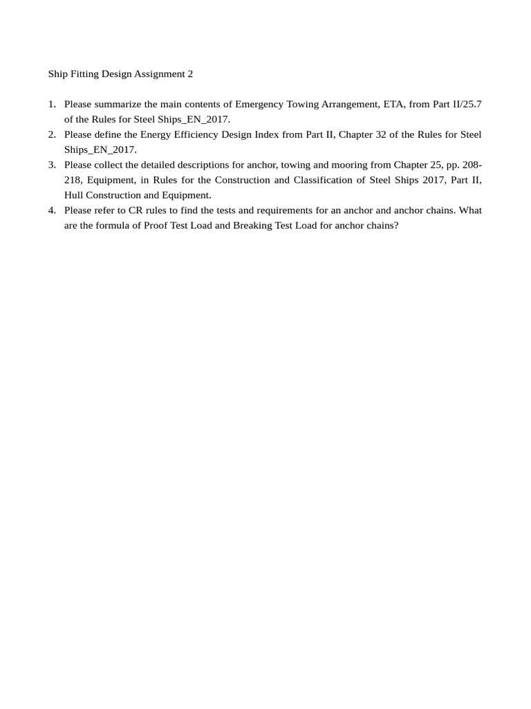 Ship Fitting Design Assignment Overview | PDF