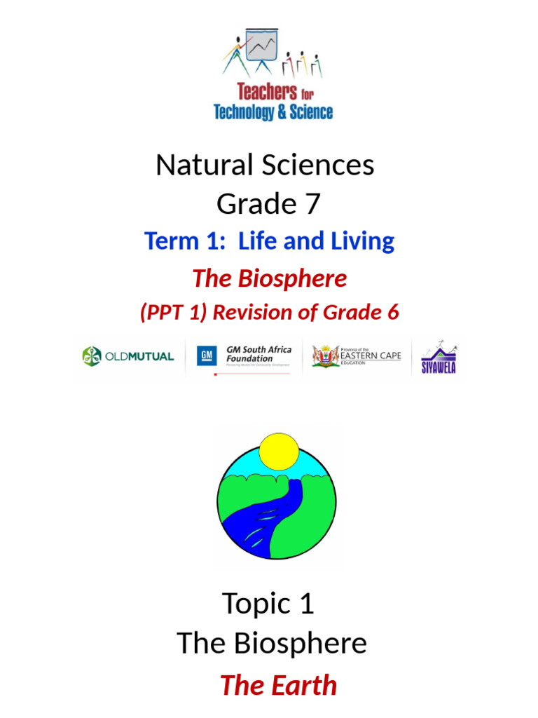 Grade 7 Natural Sciences: The Biosphere | PDF | Earth | Atmosphere Of Earth