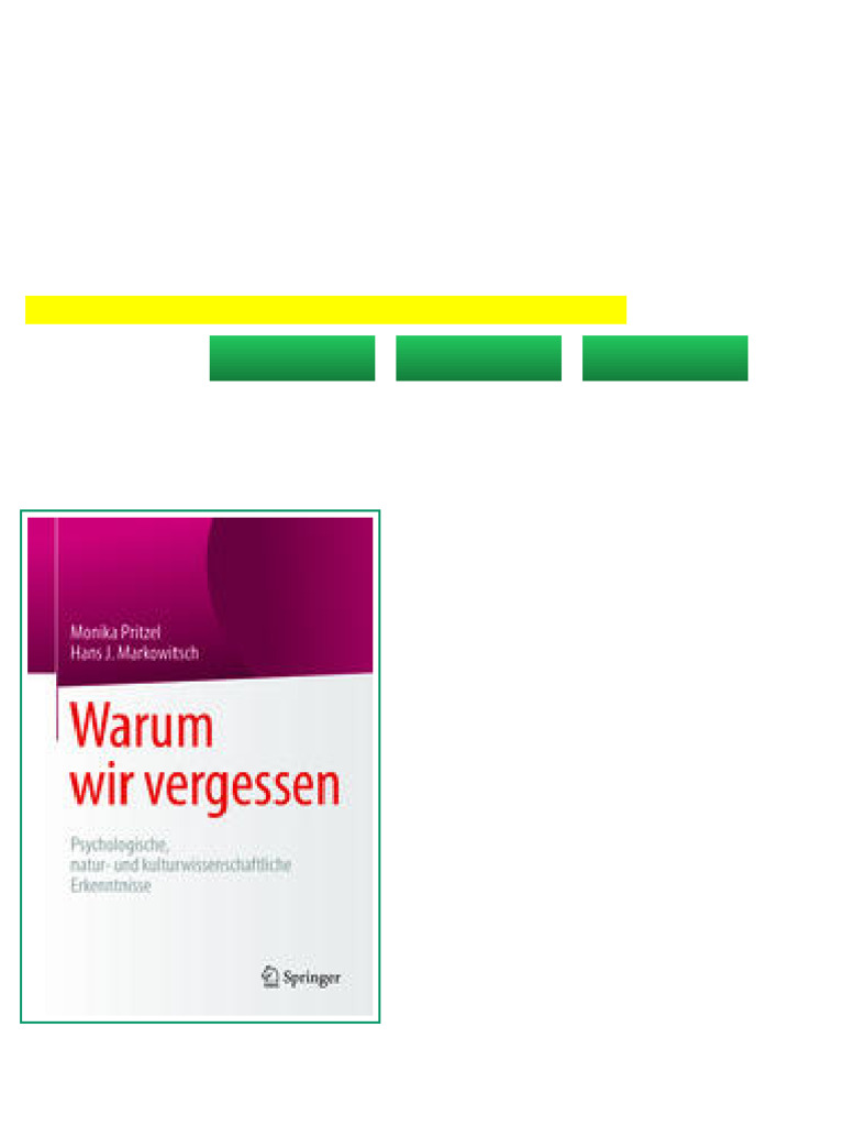 (Ebook) Warum wir vergessen: Psychologische, natur- und ...