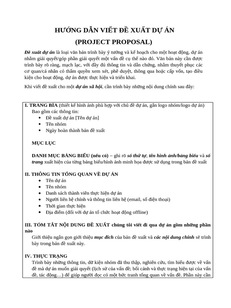 3. SSG104_FALL25_Huong Dan Viet de Xuat Du an SSG104_Project Proposal | PDF