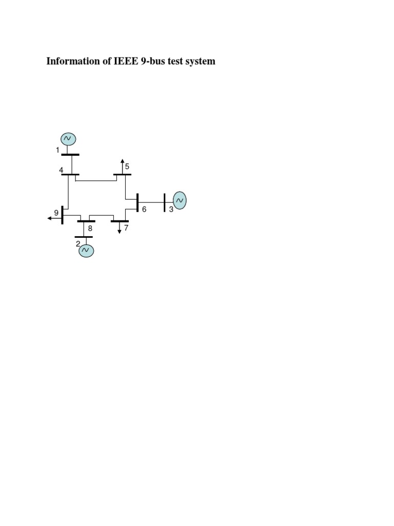 IEEE 9-Bus Test System Data Sheet | PDF | Technology & Engineering