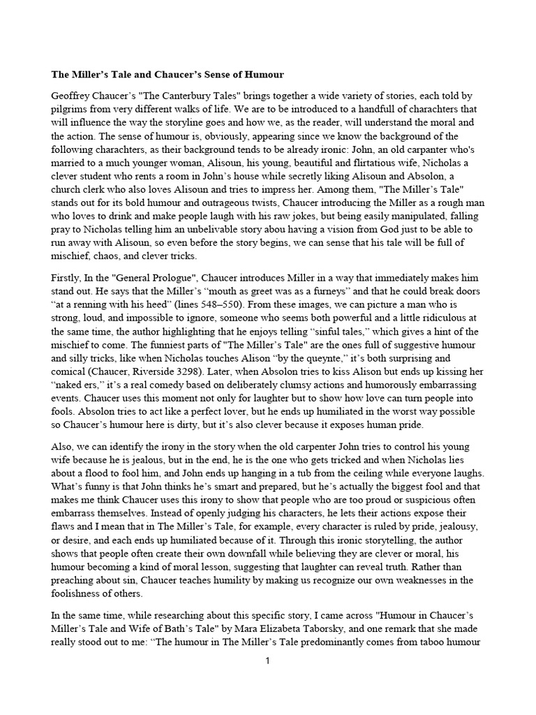 Pf Miller final | PDF | Humour