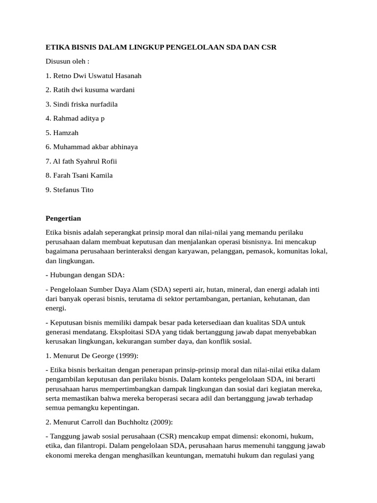 Kelompok 4-SDA CSR | PDF