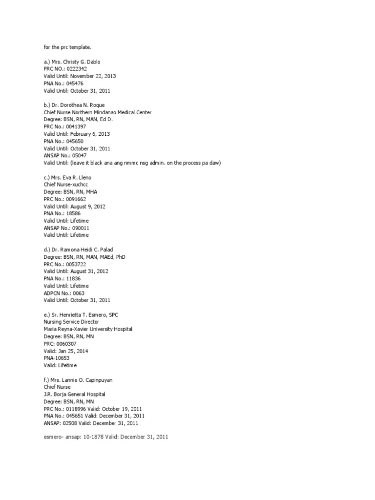 For The PRC Template | PDF