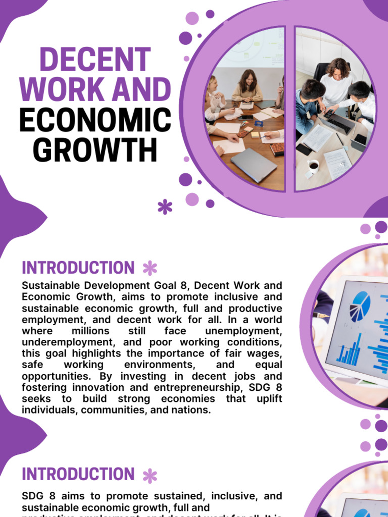 SDG 8 - Decent Work and Economic Growth | PDF | Economies | Economic ...