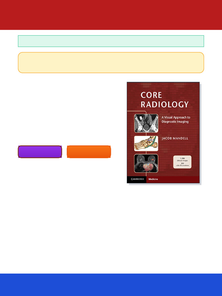 Core Radiology A Visual Approach to Diagnostic Imaging 1st Edition ...