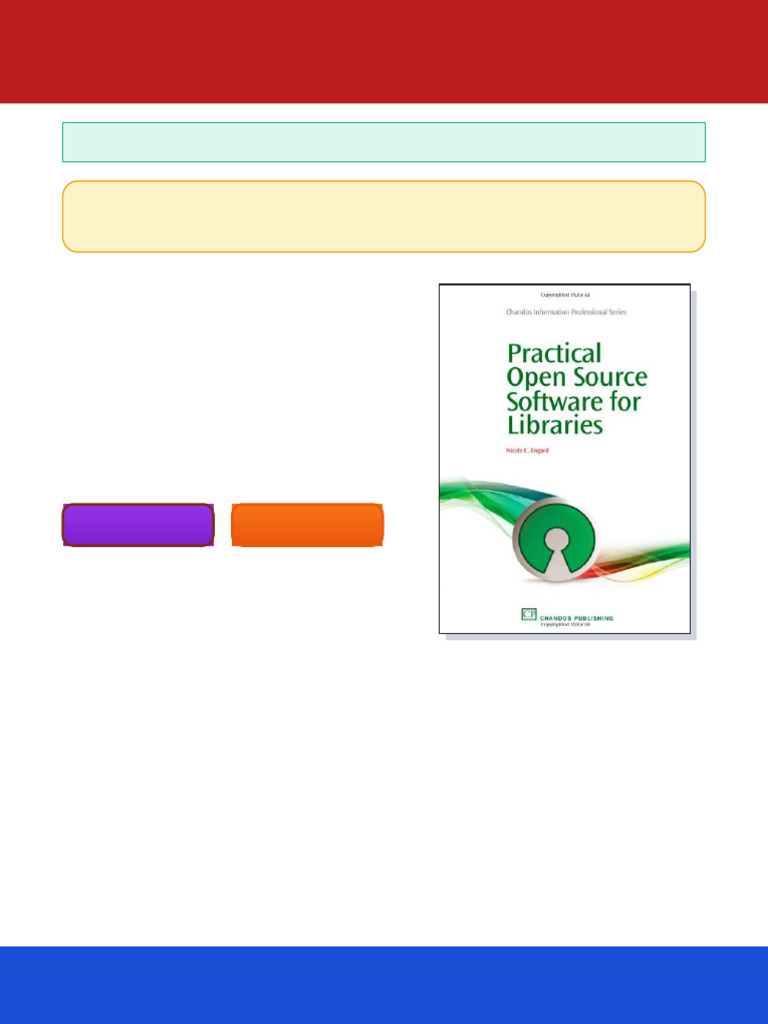 Practical Open Source Software for Libraries 1st Edition Nicole Engard ...