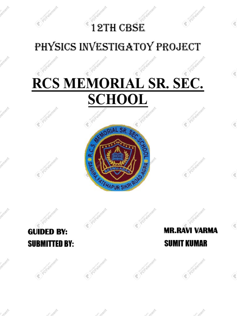 Electromagnetic Induction Project Report | PDF | Electric Charge | Force
