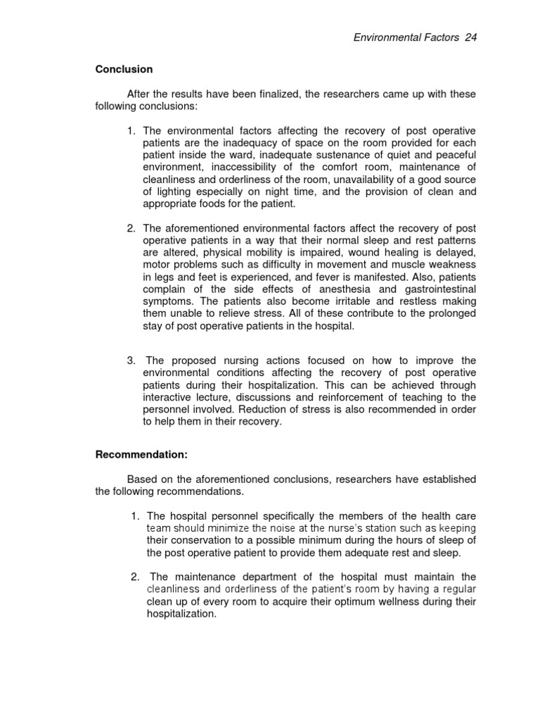 Conclusion | PDF | Sleep | Hospital