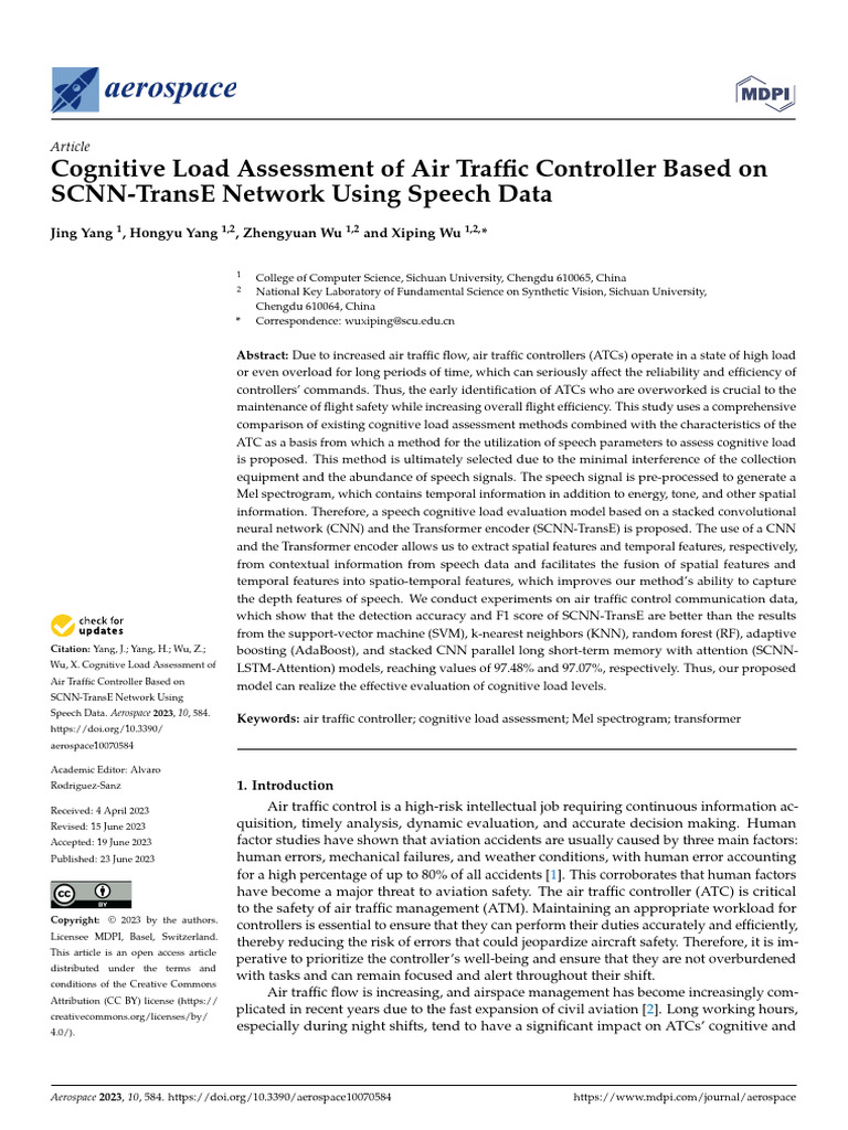 Cognitive Load in Air Traffic Control | PDF | Signal Processing ...