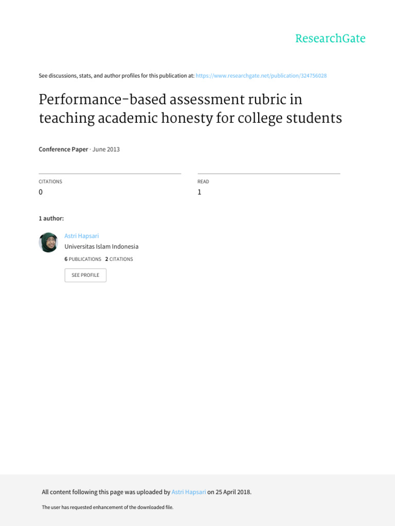 Performance Based Assessment Pdf