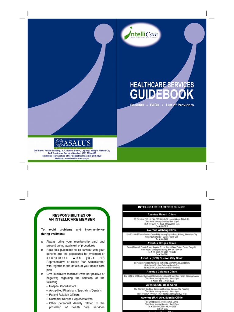 IntelliCare Partner Clinics and Responsibilities of Members | PDF ...
