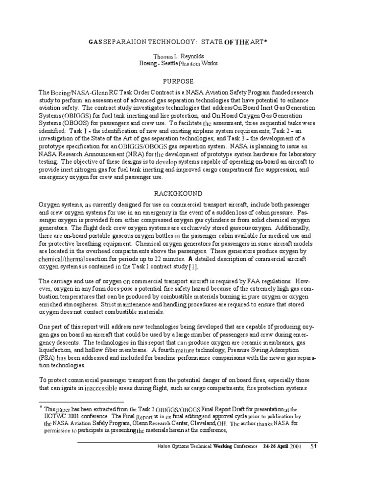 Boeing Phantom Works Obogs | PDF | Cryogenics | Oxygen