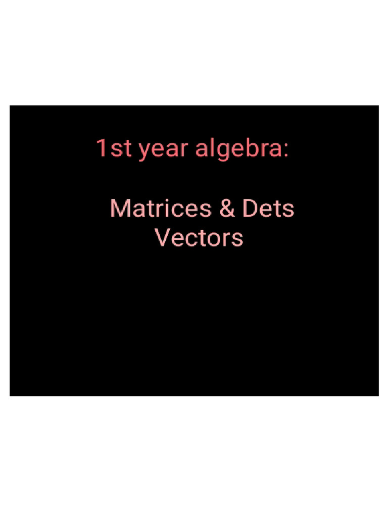 1st Year Algebra. | PDF