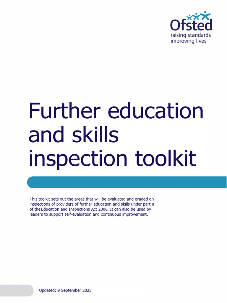 Further Education and Skills Inspection Toolkit | PDF | Violence | Learning