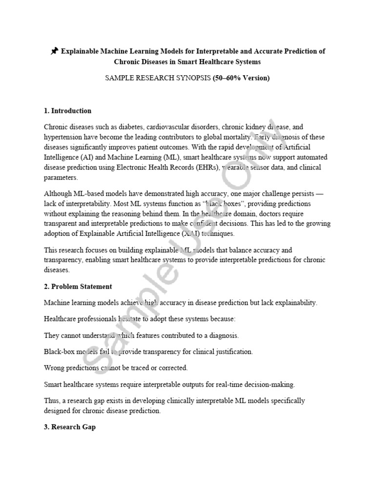 Explainable Machine Learning Models For Chronic Disease Prediction ...
