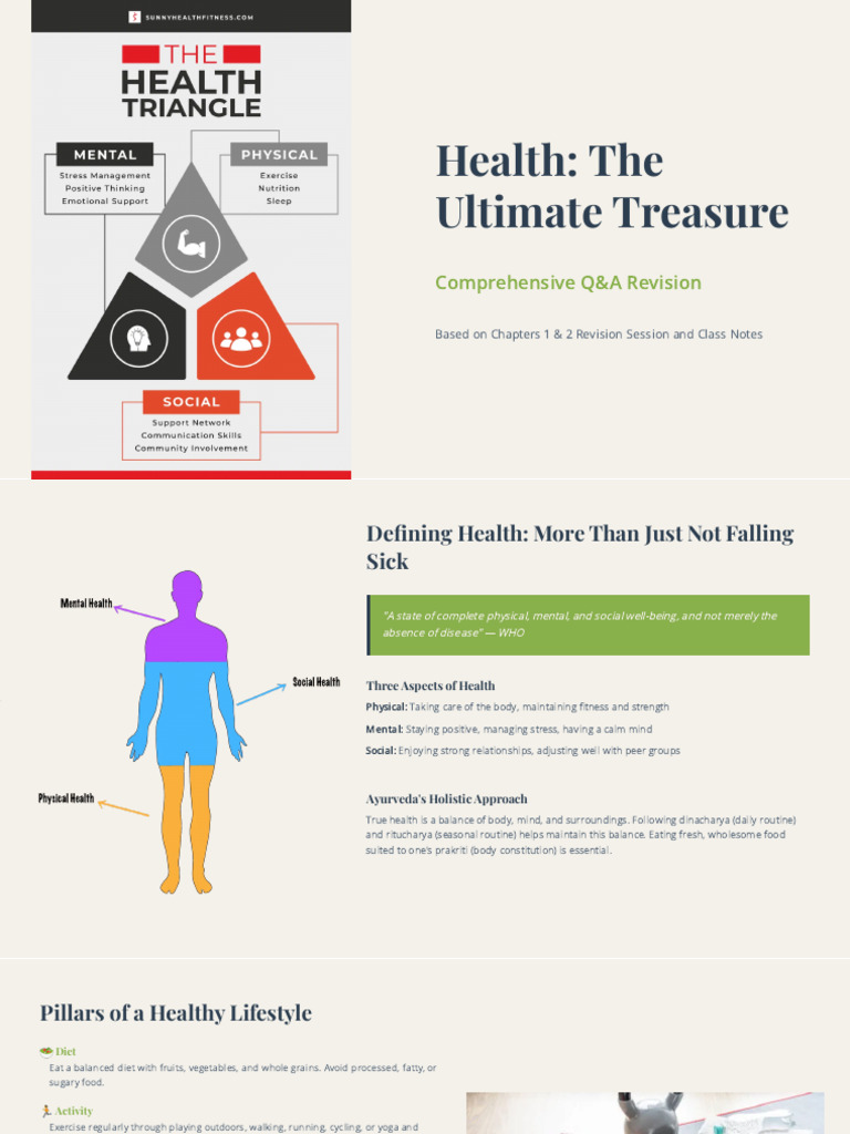 Health The Ultimate Treasure - Comprehensive Q&A | PDF | Infection ...