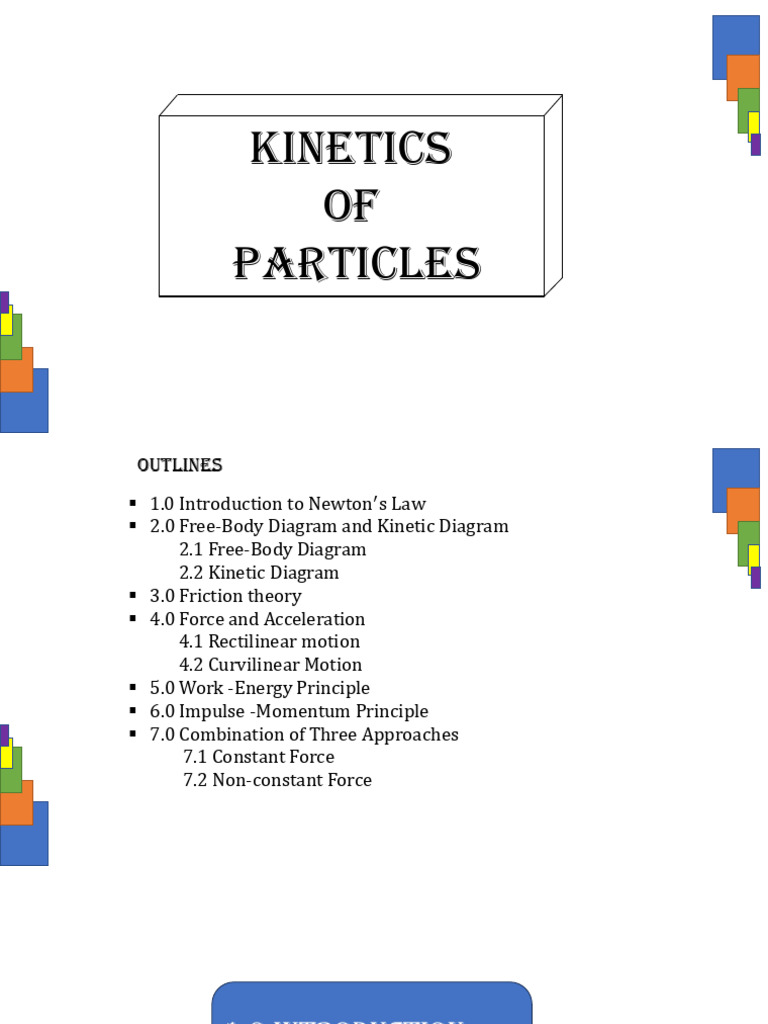 Kinetics of Particles: Newton's Laws & Diagrams | PDF | Force | Newton ...