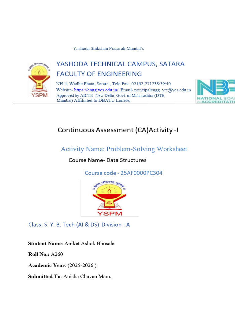 Aniket ca 1 ds | PDF