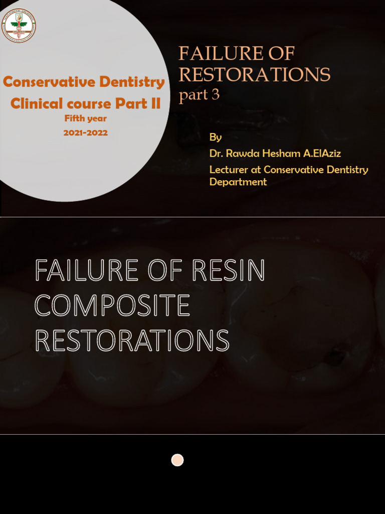 Causes of Resin Composite Failures | PDF | Dental Composite ...