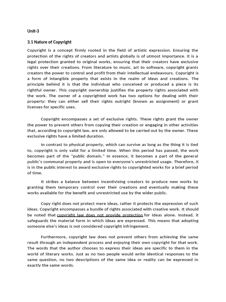 UNIT-3 | PDF | License | Copyright