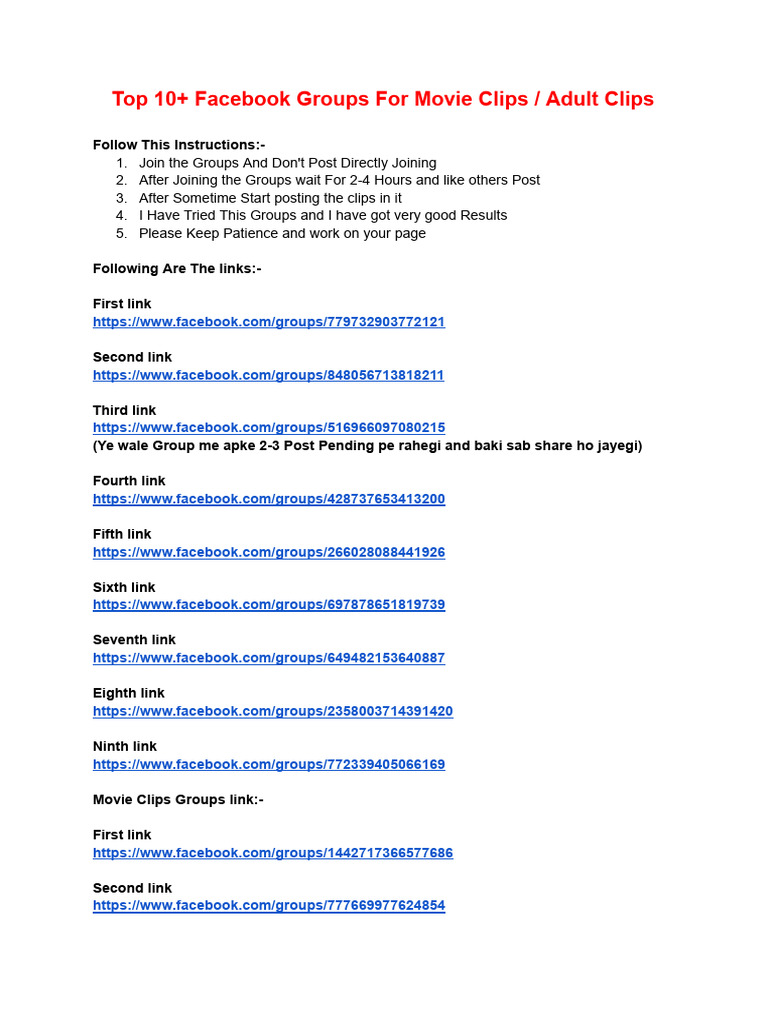 Top Groups For Facebook | PDF
