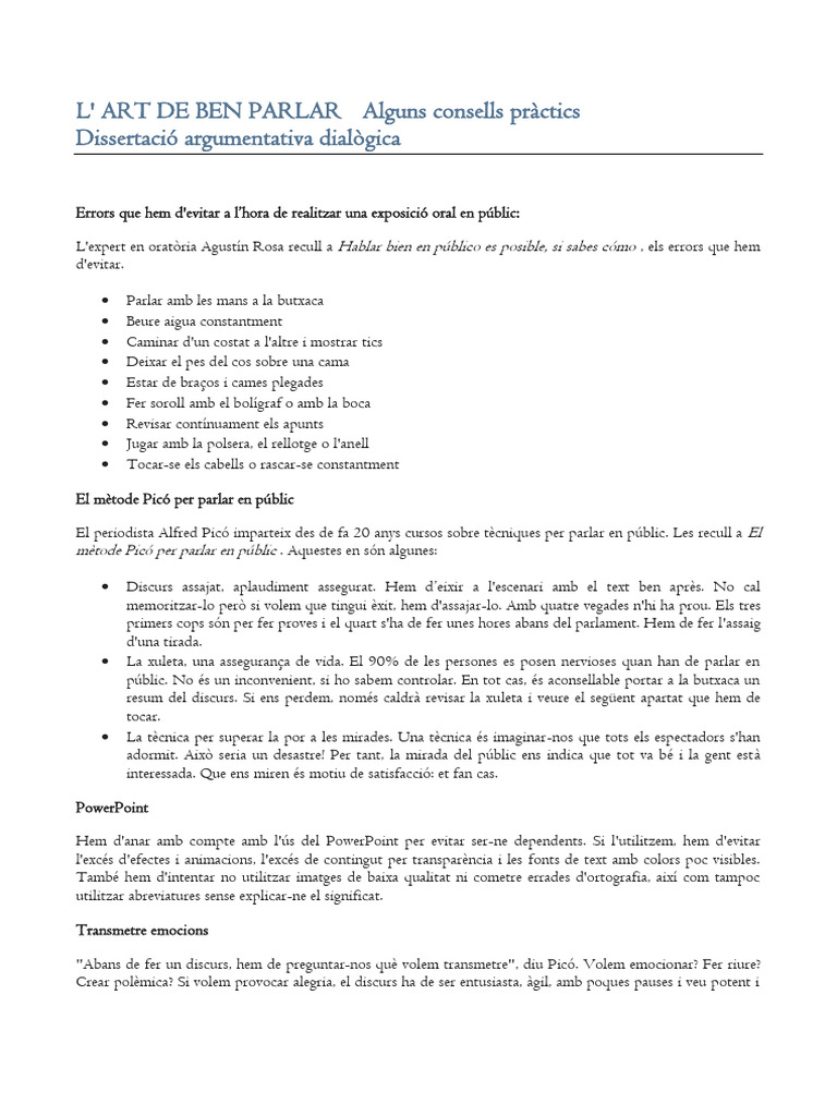 L'art de Ben Parlar | PDF
