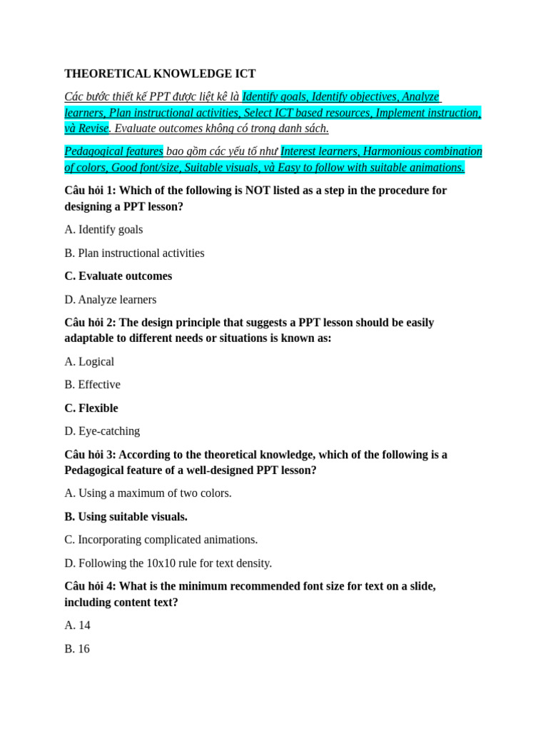 Theoretical Knowledge Ict 3 | PDF | Artificial Intelligence ...