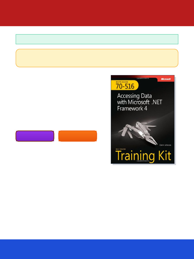 MCTS Self Paced Training Kit Exam 70 516 Accessing Data with Microsoft NET Framework 4 Glenn ...