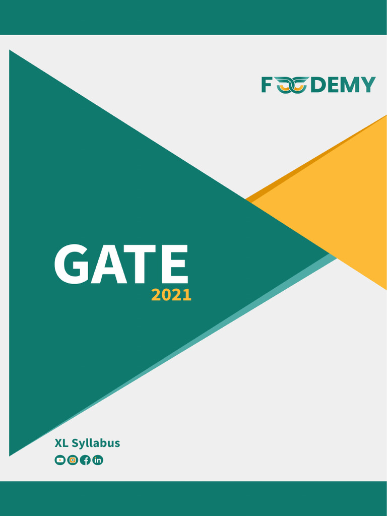 GATE 2021 XL Syllabus_Foodemy | PDF
