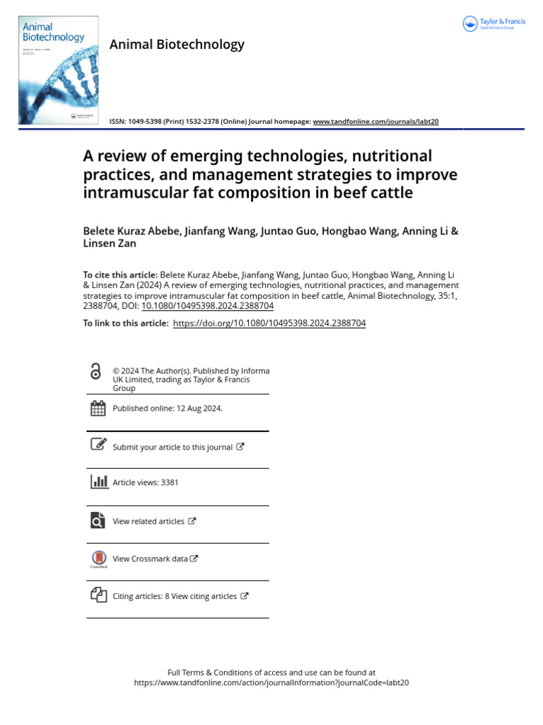 A Review of Emerging Technologies Nutritional Practices and Management ...