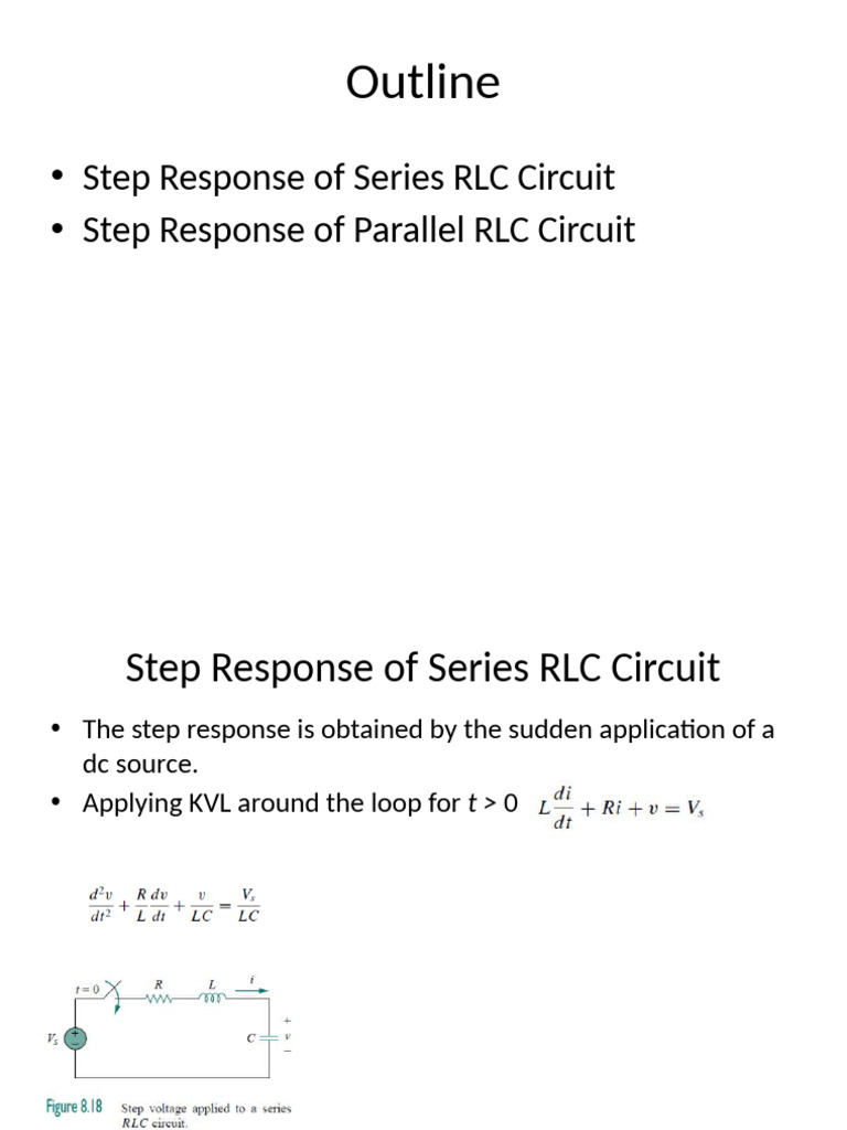 EE27 - Lecture 7_Step Response of RLC Circuit | PDF
