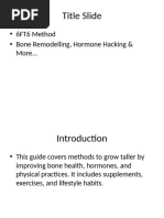 6FT6 Method: Height Growth Guide | PDF | Growth Hormone | Cartilage