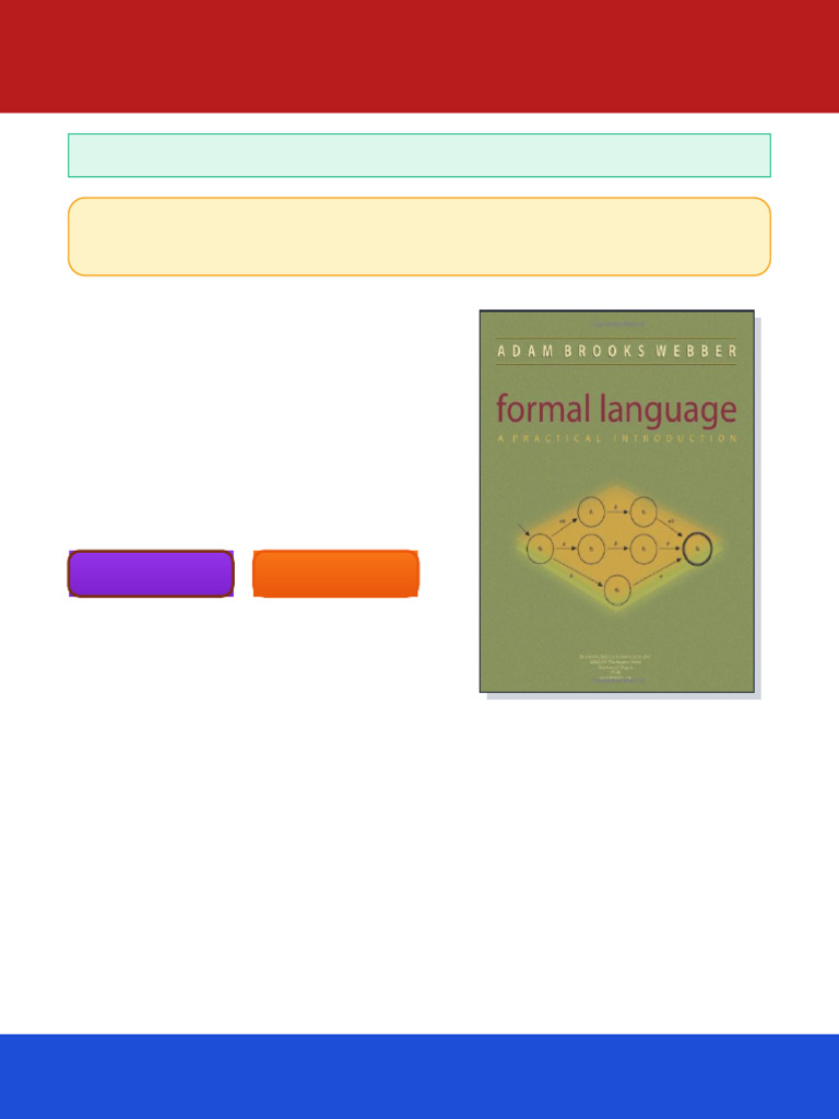 Formal Language A Practical Introduction 1st Edition Adam Brooks Webber ...