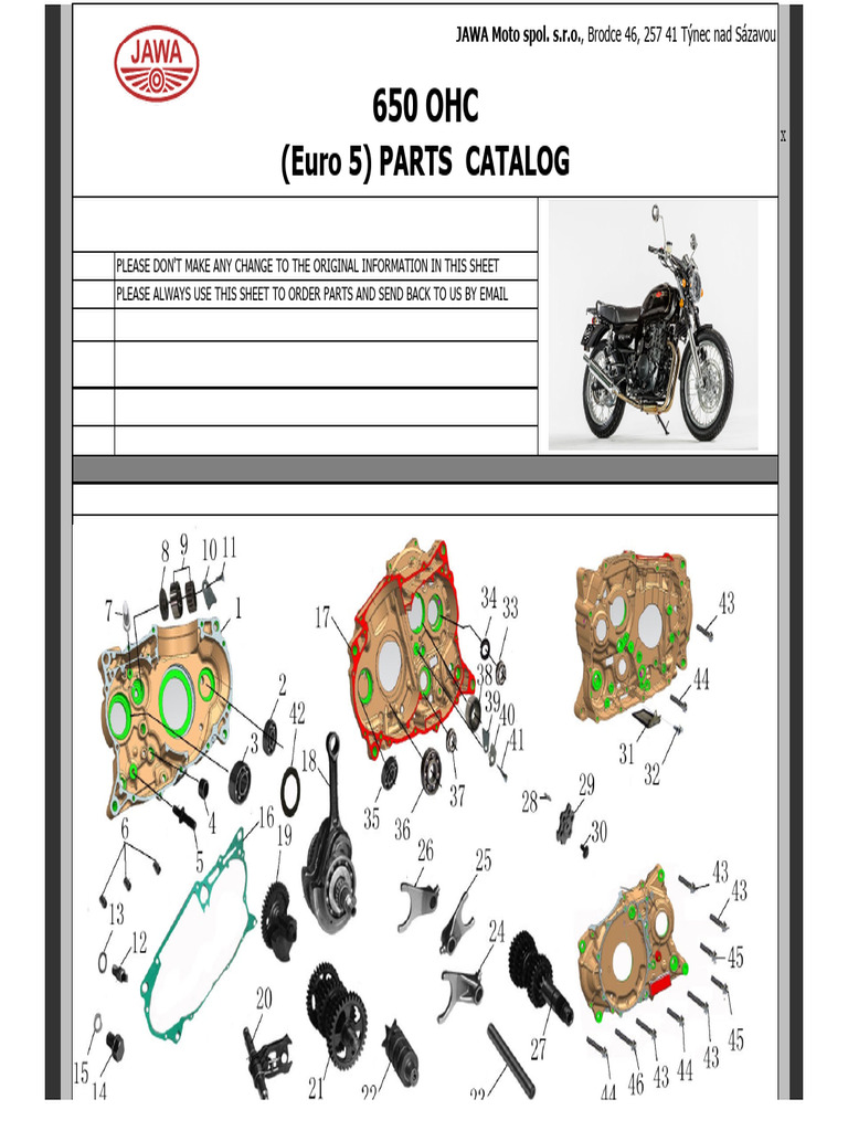 Jawa 650 Ohc Parts Catalog 2023 Euro 5 Jawa CZ | PDF | Anti Lock ...