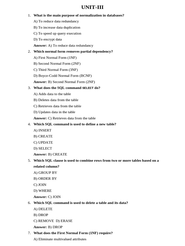 DBMS UNIT-III TO V | PDF | Pl/Sql | Databases